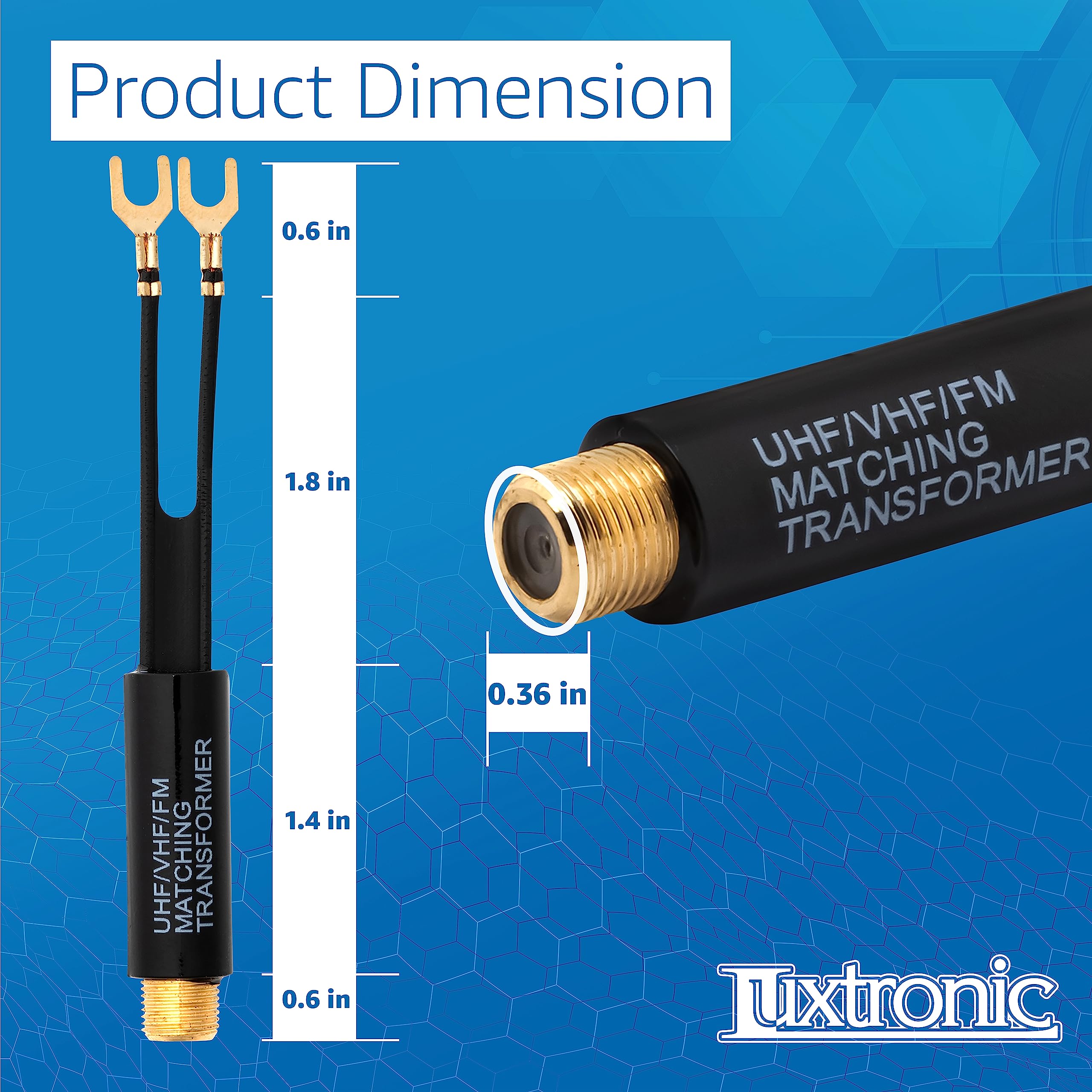 Mua Luxtronic Matching Transformer, 3-Pack Gold-Plated Balun Antenna ...