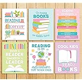 Amazon.com: 6 Colorful Reading Posters For Classroom Library ...