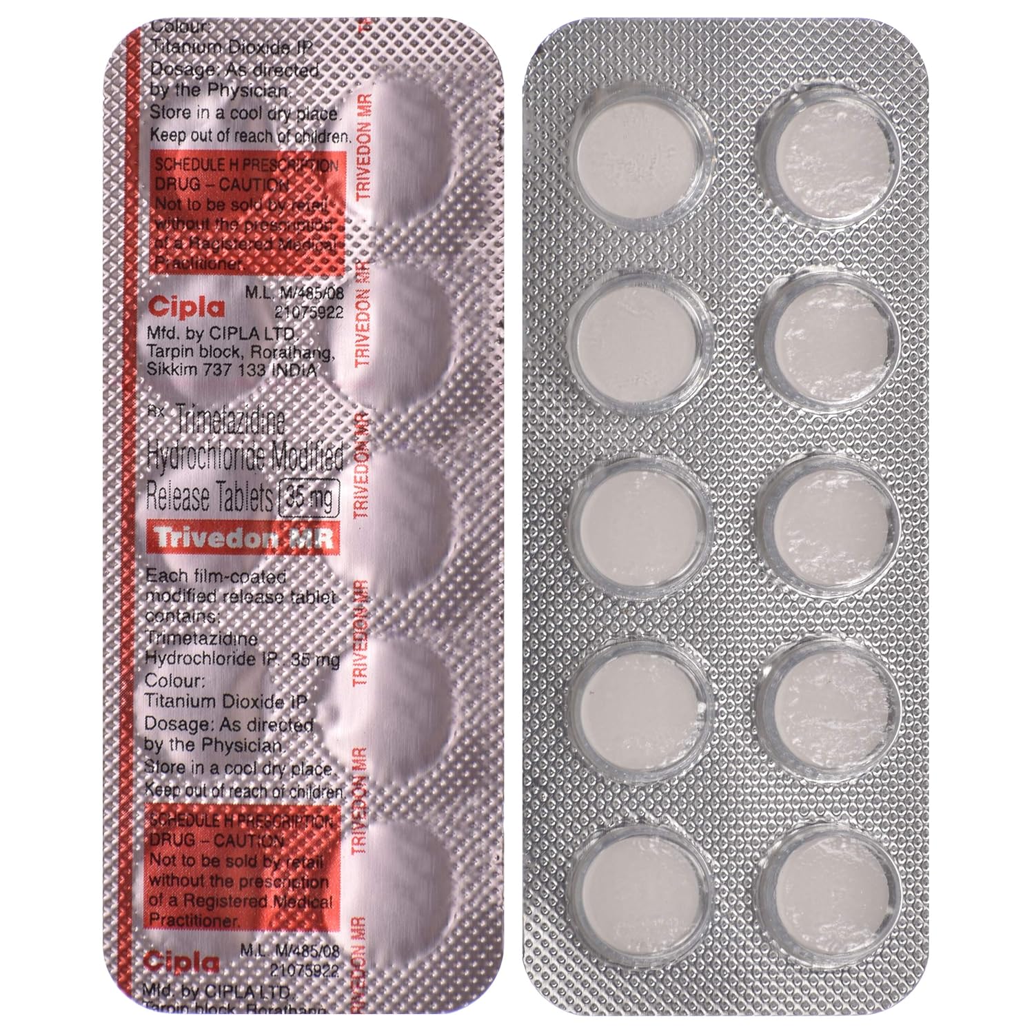 Trivedon MR 35mg - Blister Pack of 10 Tablets: Amazon.in