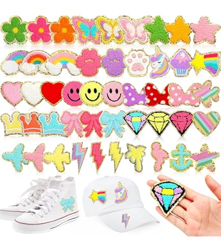 Patches For Clothes Preppy Patches - Chenille Patch Rainbow Circle ...