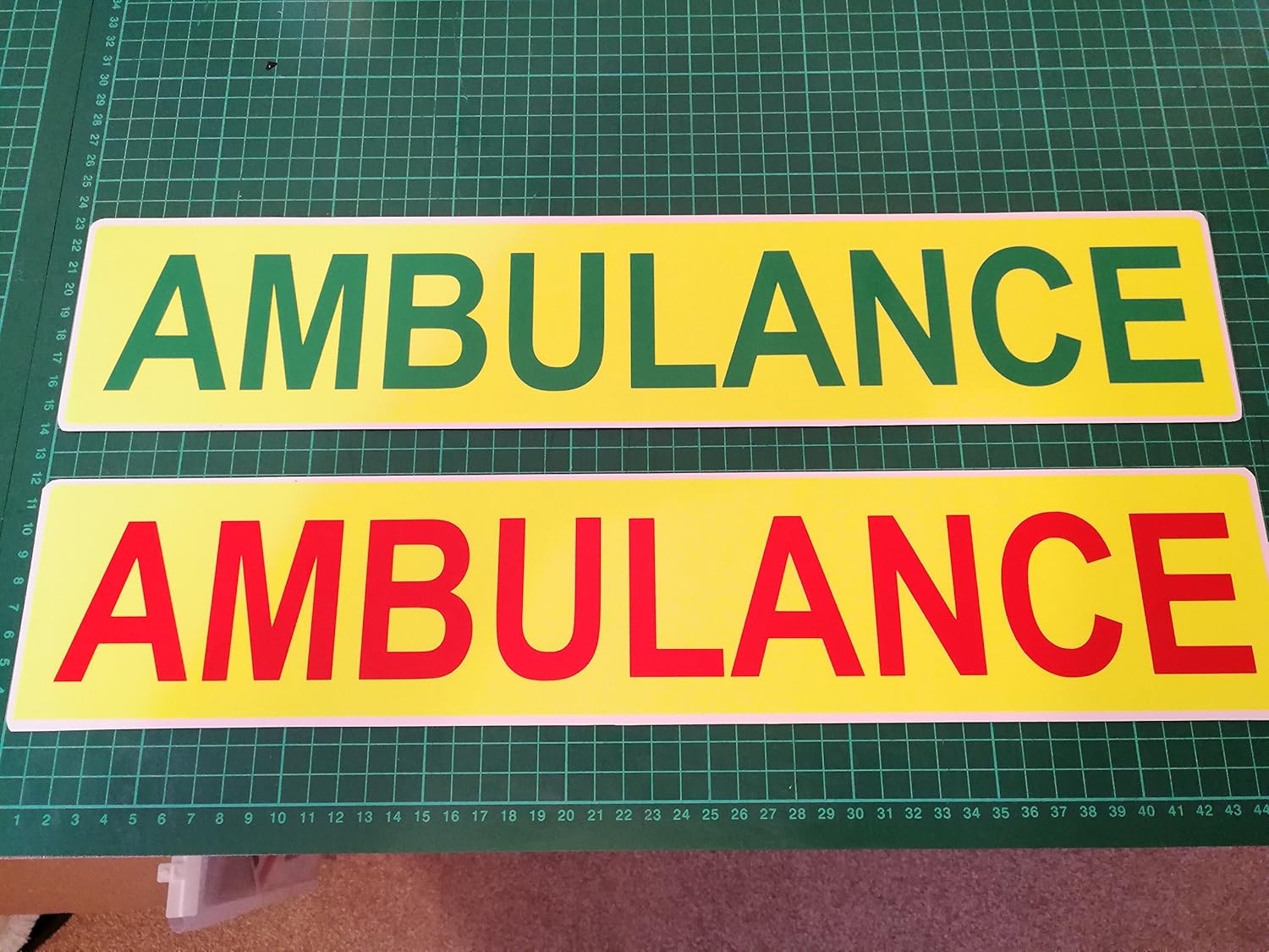 AMBULANCE Magnetic Sign Magnet Red green Dayglo Yellow Medic vehicle ...