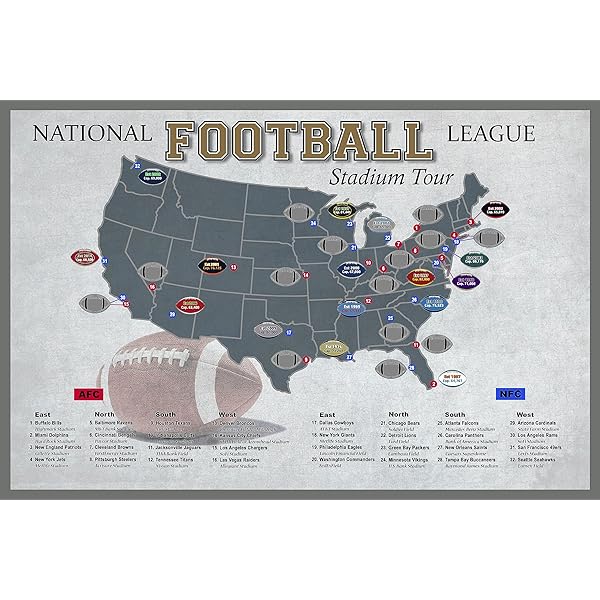 List of NFL Teams & Stadiums - NFL Map (2024) – GeoJango Maps ...
