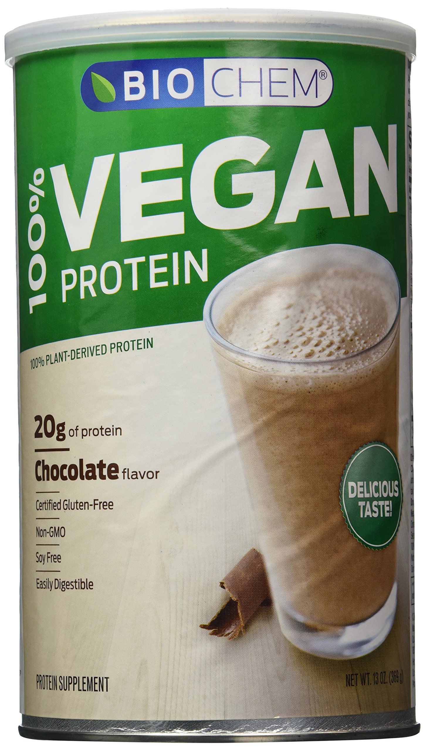 Amazon.com: Biochem 100% Vegan Protein Powder, Vanilla, 11.4-Ounce ...
