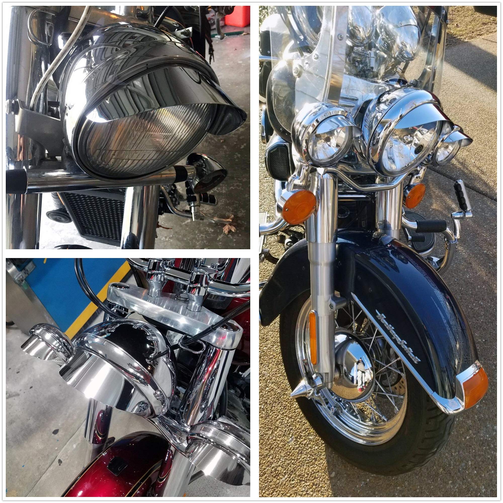 Mua Replacement Universal 7 inch Round Headlight Visor for Cruisers ...