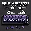 Womier PBT keycaps,Gradient Purple Custom keycaps 60 75 100 Percent ...
