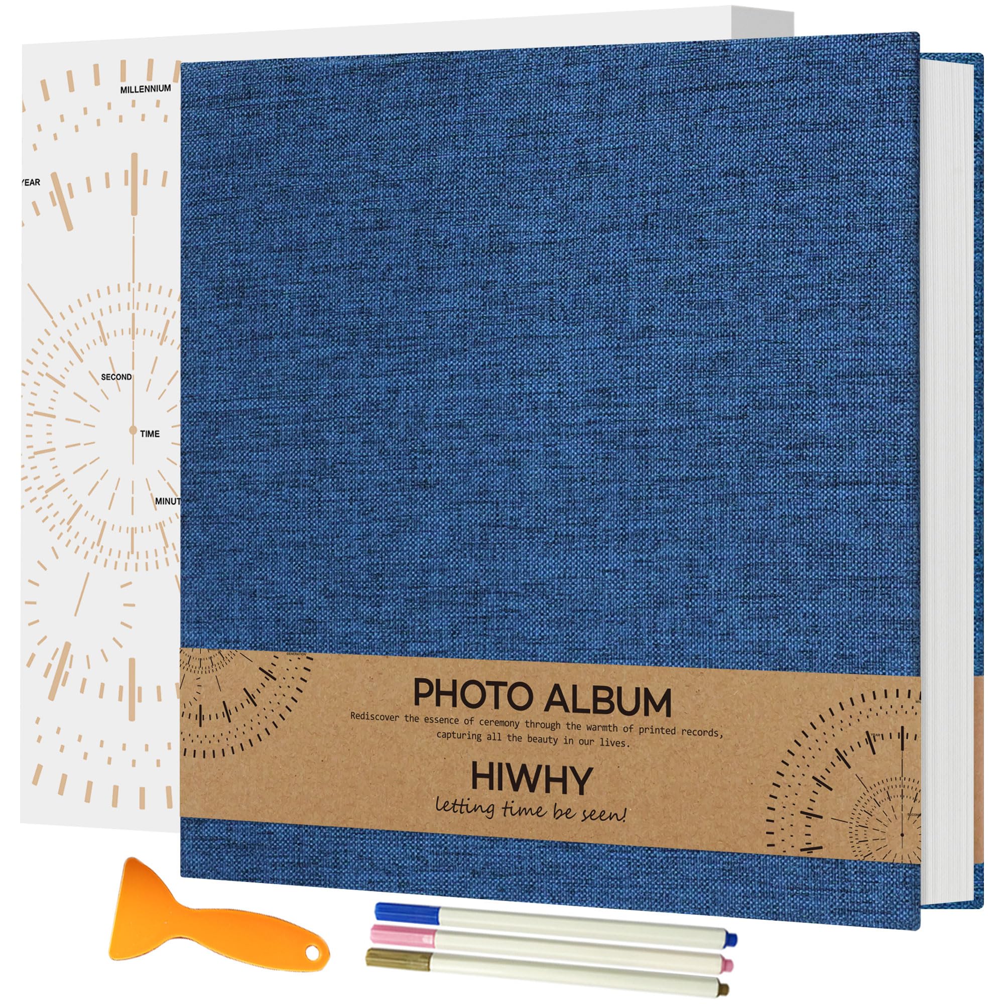 Hiwhy Large Photo Album Self Adhesive for 4x6 8x10 Pictures Scrapbook ...