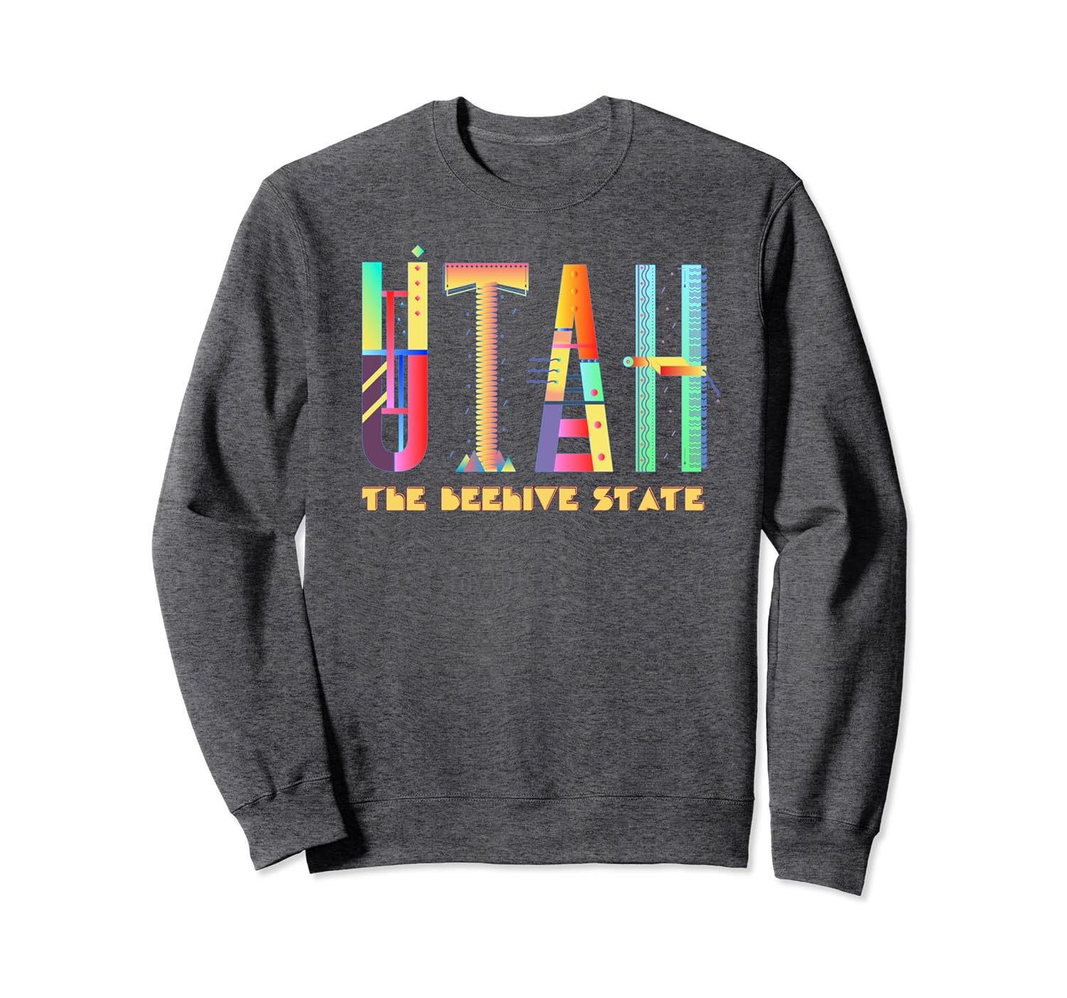 Utah sweat shirt, colorful, funky, arty souvenir sweatshirt-4LVS ...