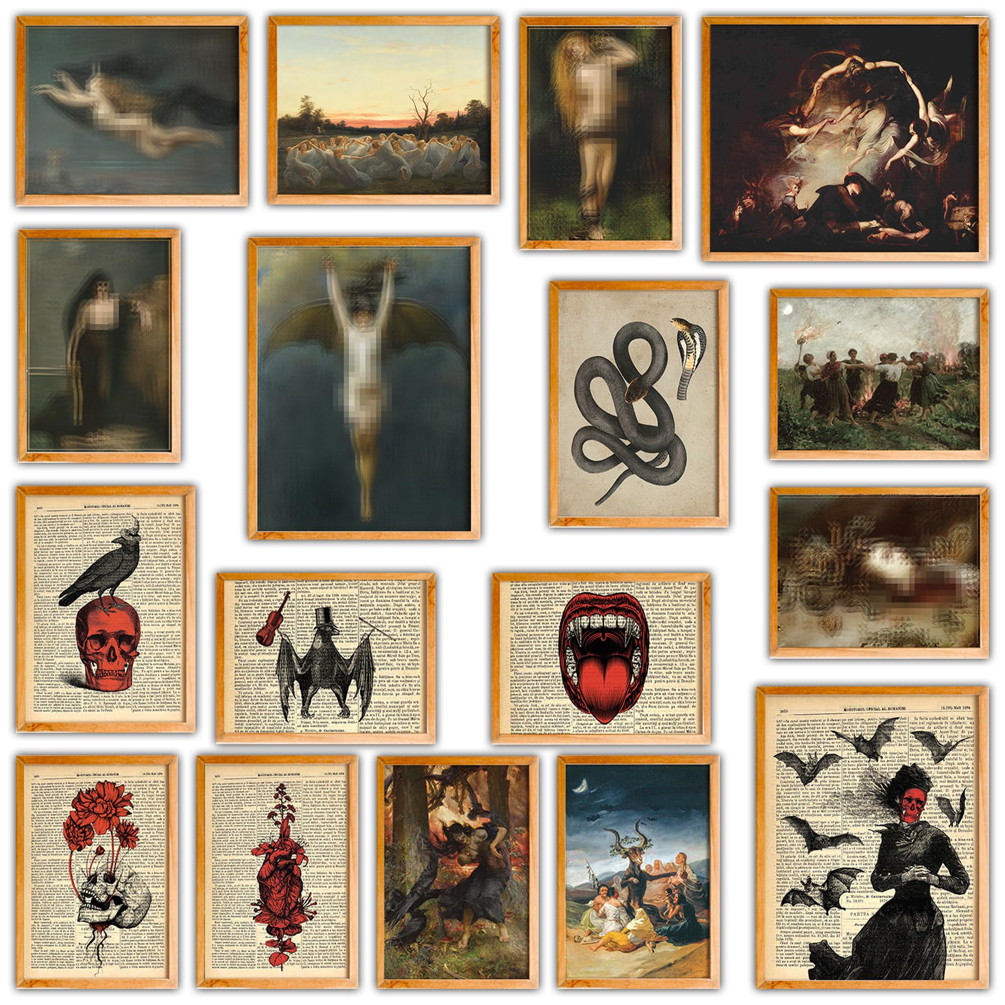 365DoRoTeYa Gothic Wall Art for Ghosts Witchy Posters Goth Wall Art ...