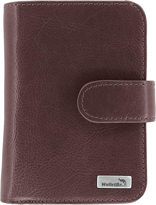 WalletBe Women's Leather Billfold Accordion RFID Wallet with Coin Purse ...