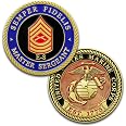 Amazon.com: Marine Corps E8 Challenge Coin! USMC 1stSgt Rank Military ...