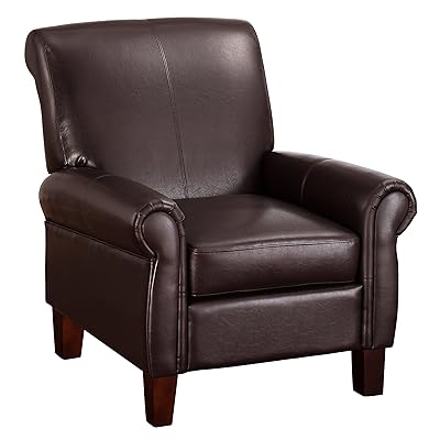 Amazon.com: Rust Colored, Faux Leather Accent Chair, Beautiful Modern ...