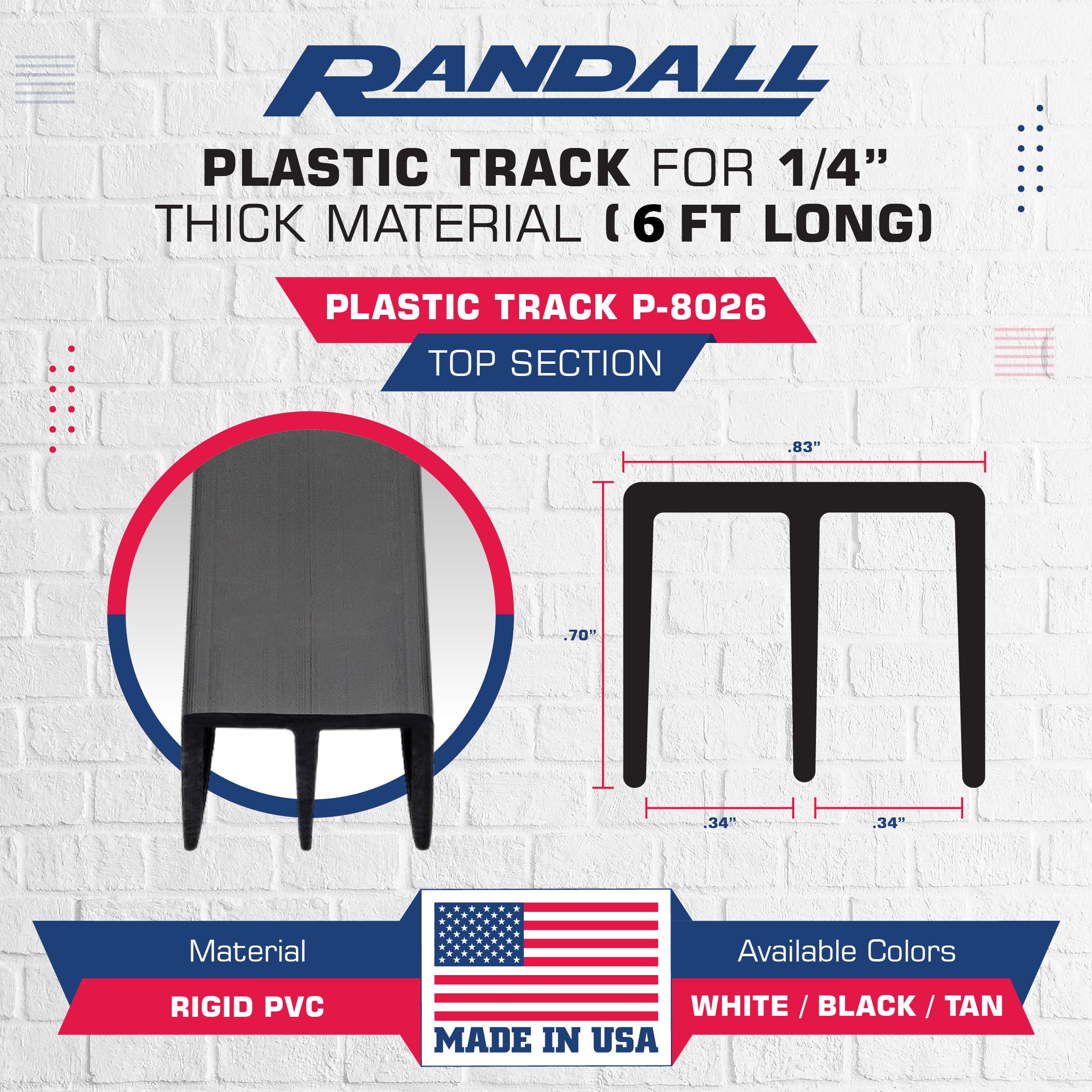 Mua Plastic Sliding Door Track | 6 Feet Long | Fits 1/4” Doors | Easy ...