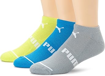 Puma Men's 3 Pack Runner Sorbtex Socks, Grey/Blue/Green, Size 10-13 at ...