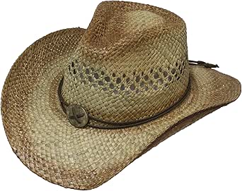 Seagrs Pinch Front Seashell Conch Straw Cowboy Hat at Amazon Men’s ...