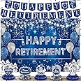 Amazon.com: Blue Retirement Party Decorations for Men Women Navy Blue ...