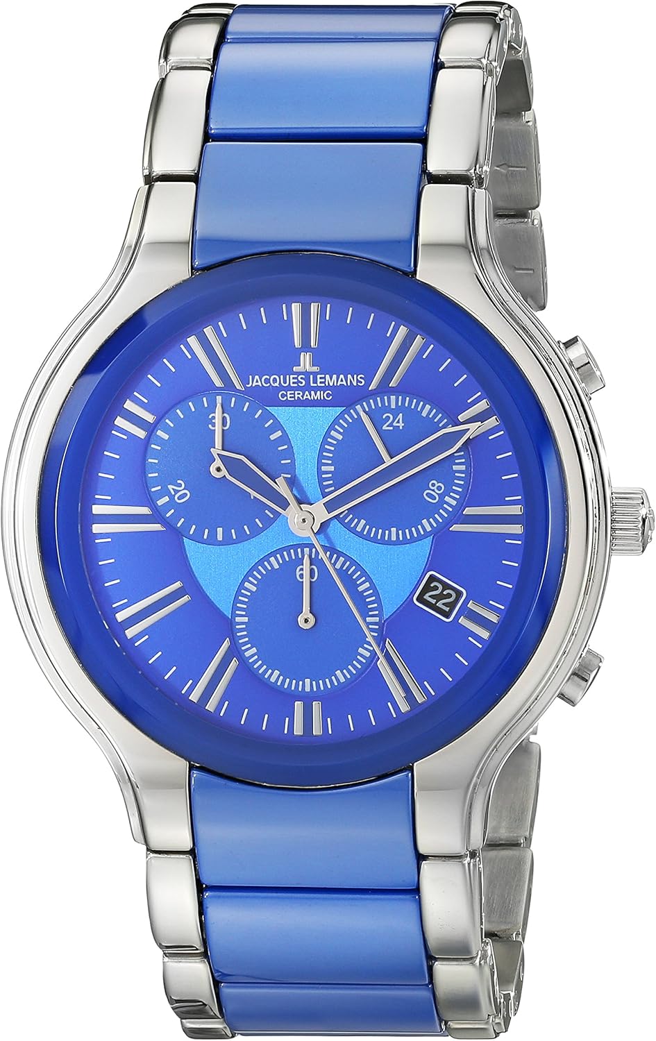 Jacques Lemans Men's Watch Quartz Chronograph XL Dublin 1–1742H Ceramic: JACQUES LEMANS: Amazon ...