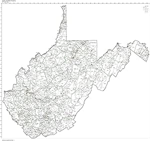 Amazon.com: ZIP Code Map State of West Virginia Laminated: Home & Kitchen