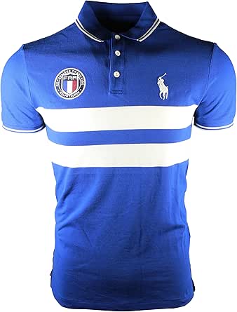 Polo Ralph Lauren Men's Custom Slim Fit Country Polo Shirt (S, France ...