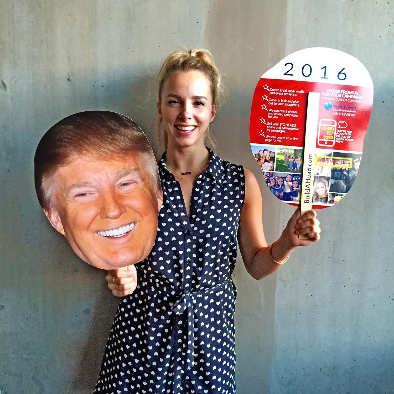 Amazon.com: Single Pack Build A Head Donald Trump Big Heads Cardboard ...