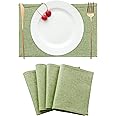 Amazon.com: Demetex Green Placemat Set of 4 Washable Place Mats Placemats for Thanksgiving ...