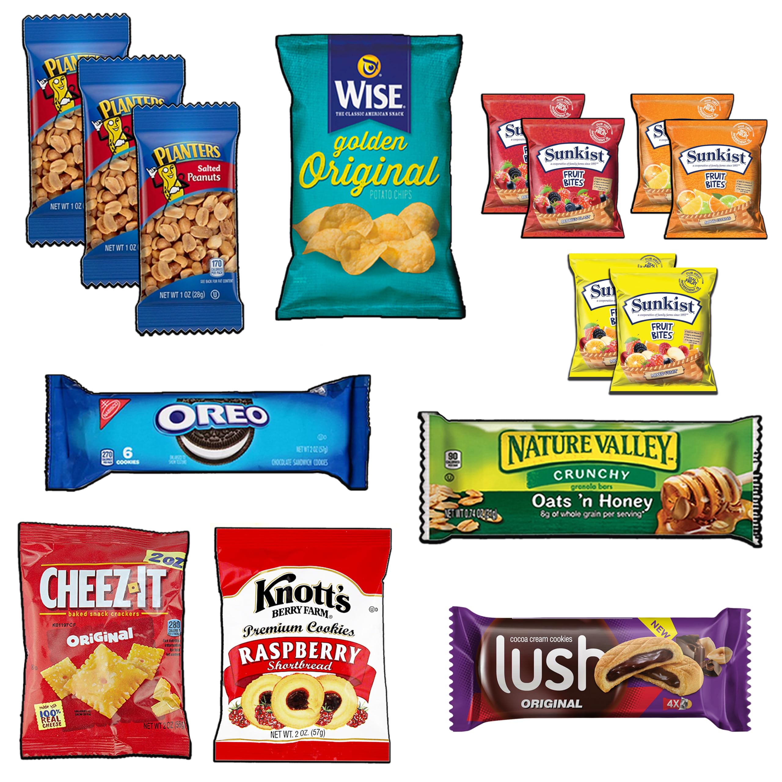 Mua Snack Box Care Package Variety Pack (53 Count) Cookies Chips Candy ...