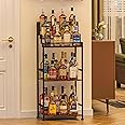 Amazon.com: Jsskeeim Trapezoidal Liquor Cabinet Bar for Home, Stepped ...