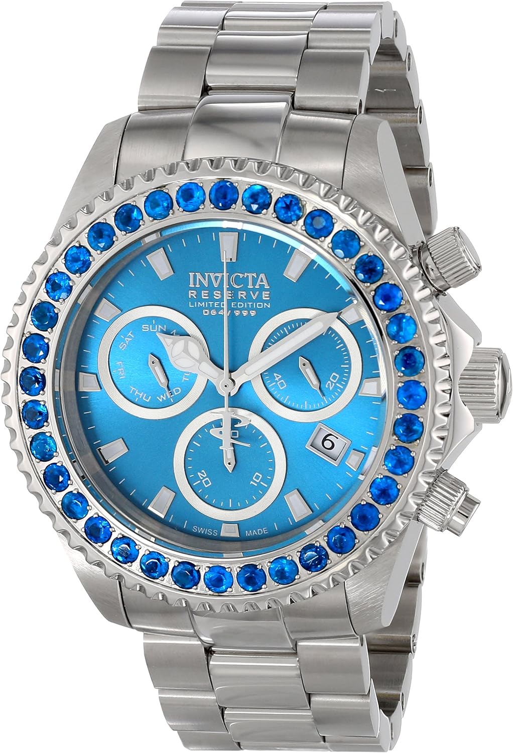 Invicta Pro Diver Unisex Quartz Watch with Turquoise Dial Chronograph ...