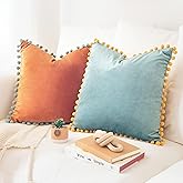 Amazon.com: MONDAY MOOSE Decorative Throw Pillow Covers Cushion Cases, Set of 2 Soft Velvet ...