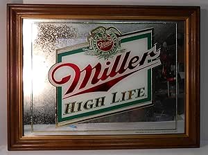 Amazon.com: Vintage Miller High Life Bar Mirror Miller Mirror Miller ...