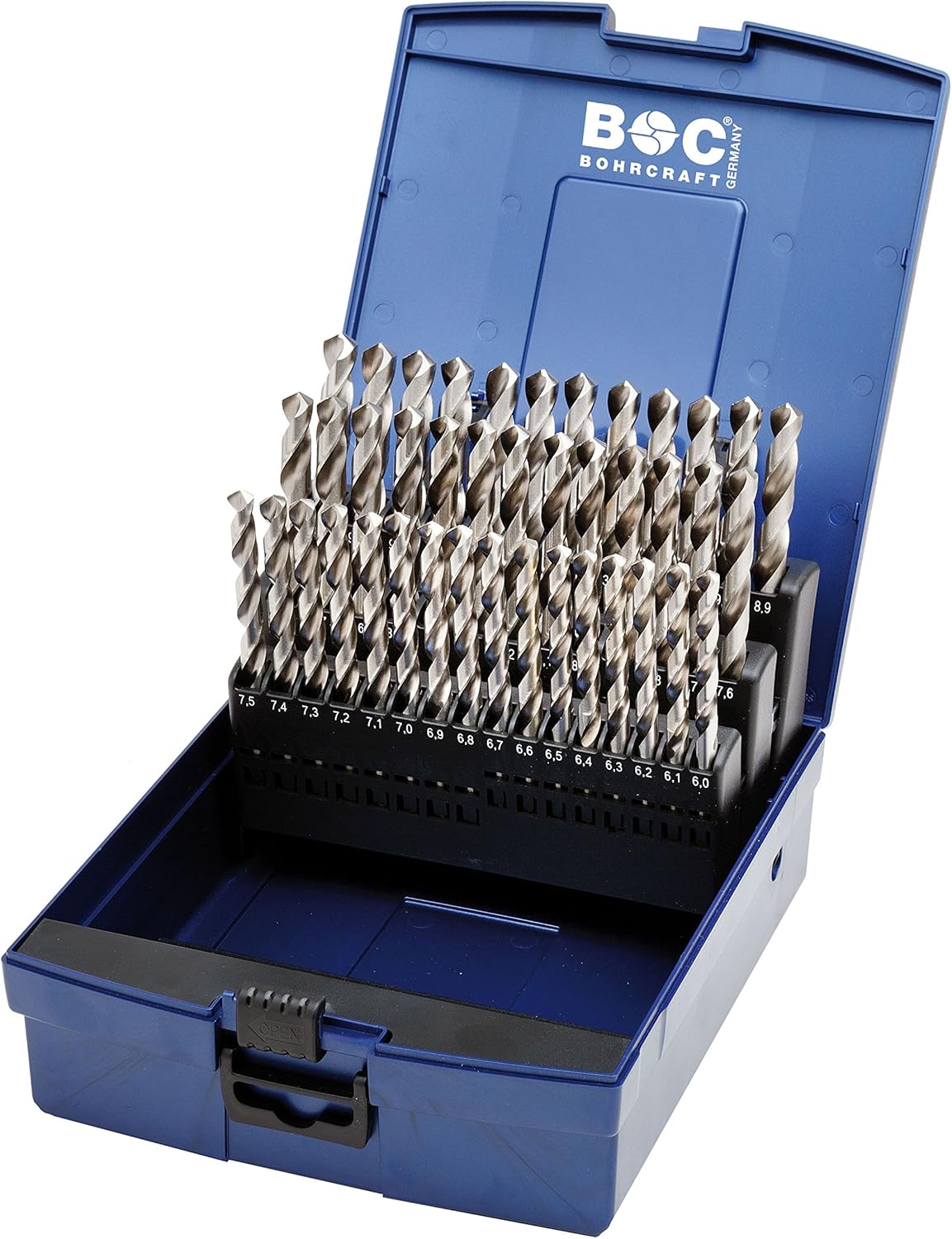 Bohrcraft Spiralbohrerset HSS-G DIN 338 geschliffen Typ N in ABS-Box ...