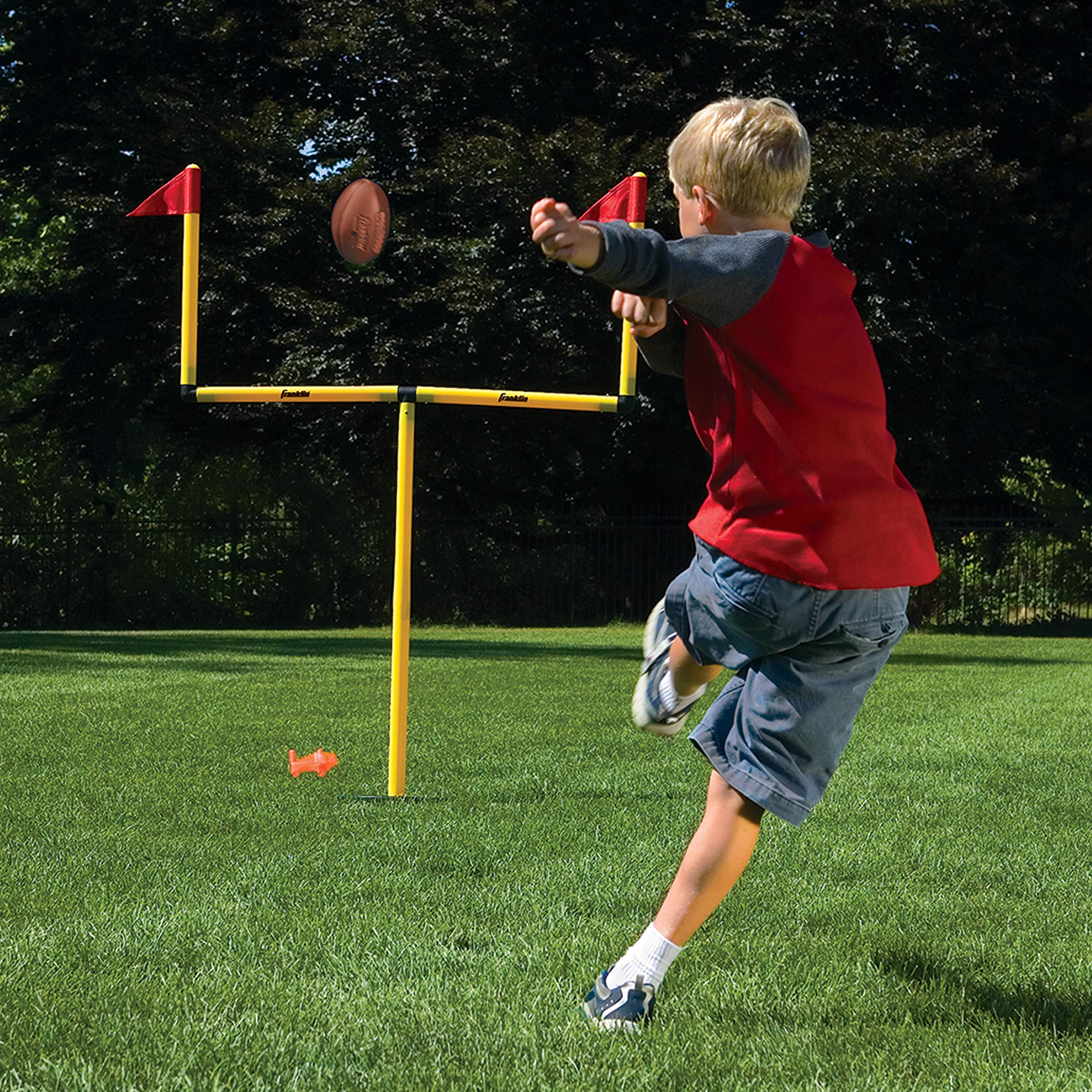 Franklin Sports Youth Football Goal-Post Set — Kids’ Football Goal Post ...