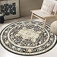 Amazon.com: MUJOO Circle Rug 4ft,Black Round Area Rug Washable,Boho ...