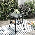 Amazon.com: XIZZI Patio Coffee Table Outdoor End Table Wicker Rattan ...