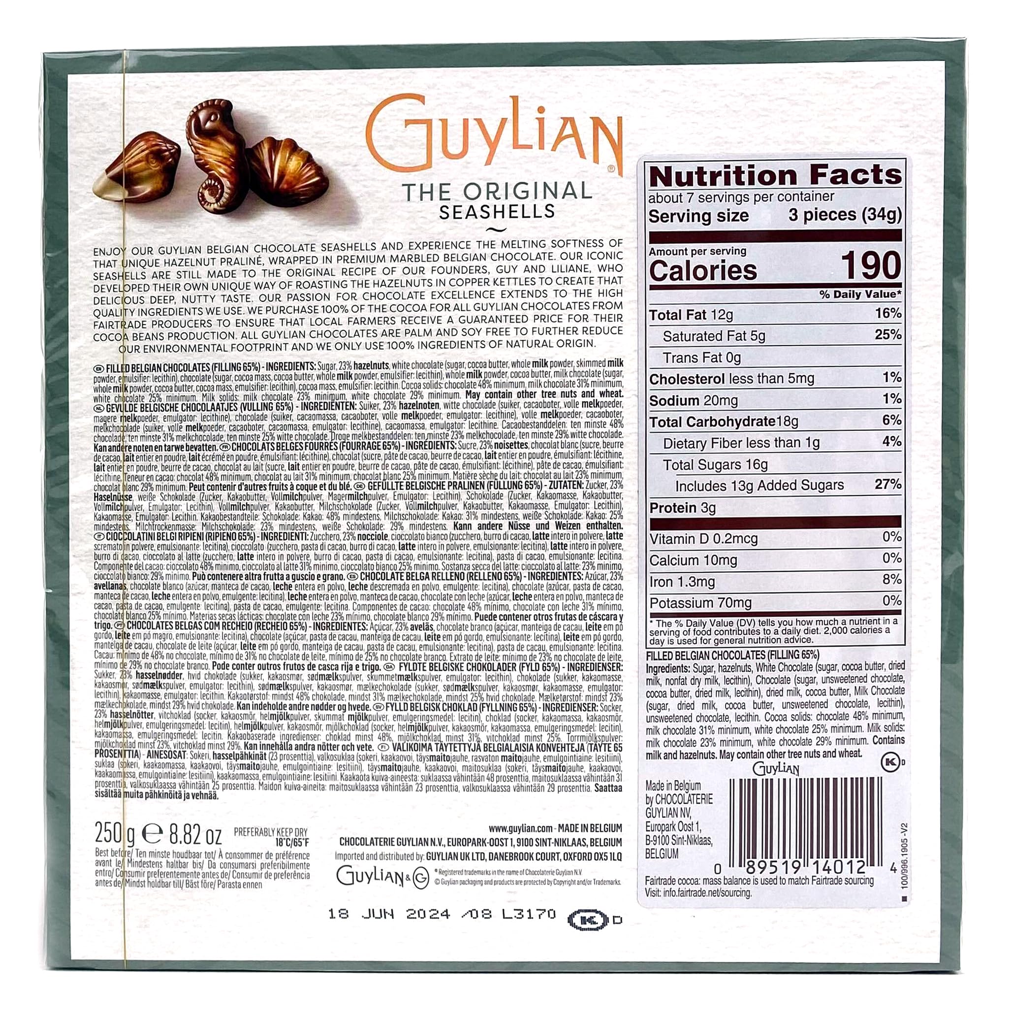 Mua GuyLian Original Belgian Chocolate Seashells 8.82 oz Gift Box (Pack ...