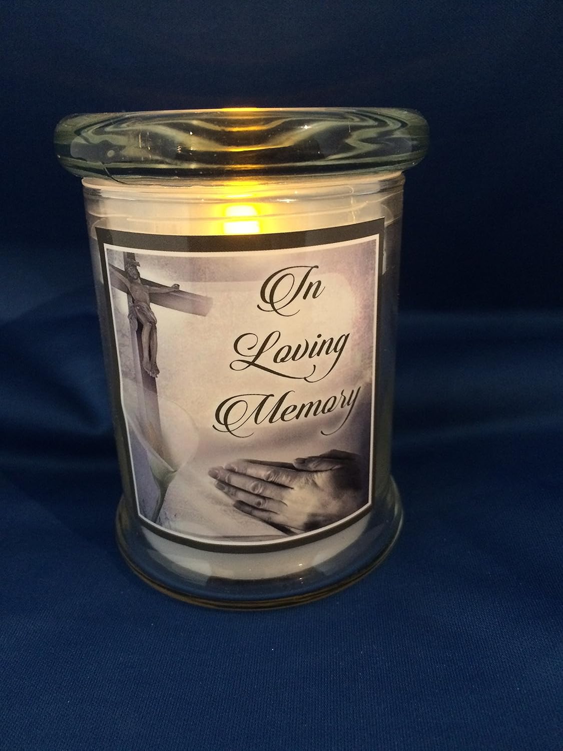 LED Memorial Grave Light in Glass Jar In Loving Memory: Amazon.co.uk ...