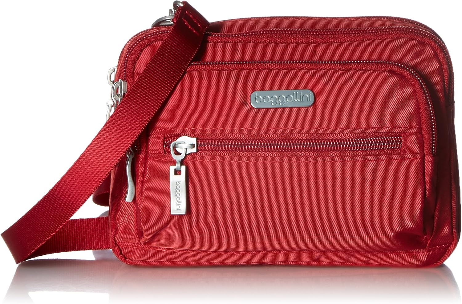 Baggallini Triple Zip Crossbody Travel Bag, Apple, One Size: Amazon.ca ...