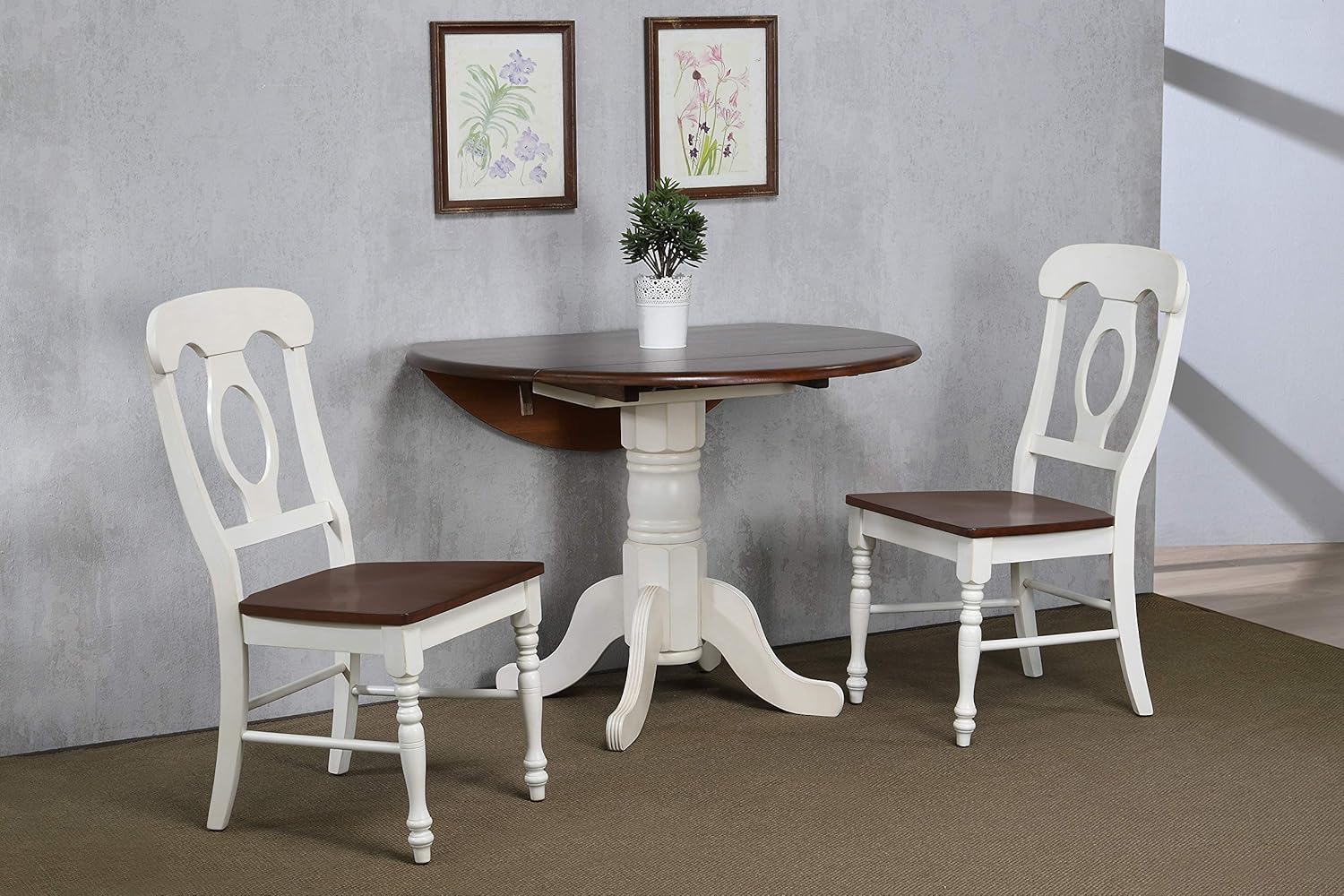 Amazon.com - Sunset Trading Dining Set, Antique White With Distressed ...