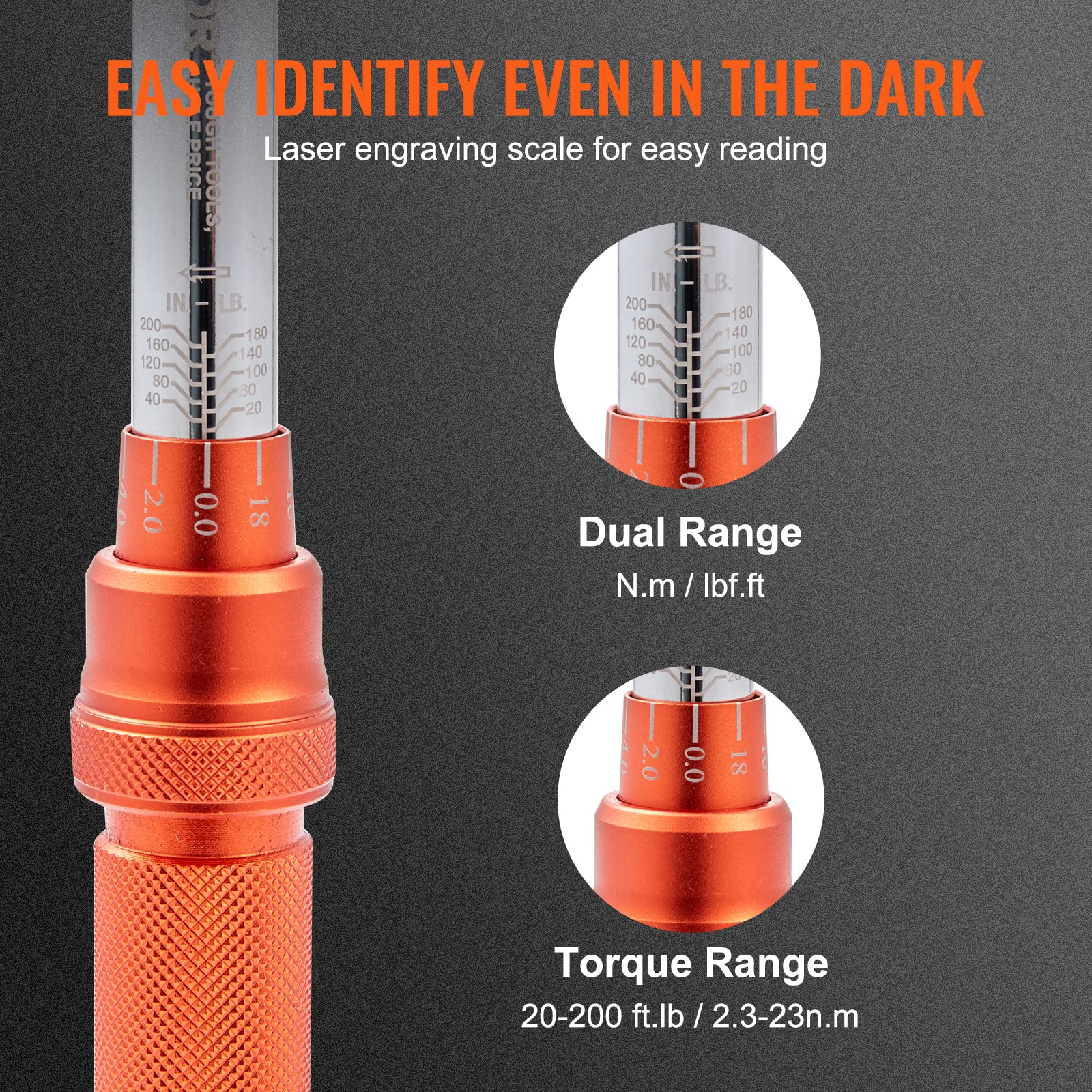 Mua VEVOR Torque Wrench, 1/4-inch Drive Click Torque Wrench 20-200in.lb ...