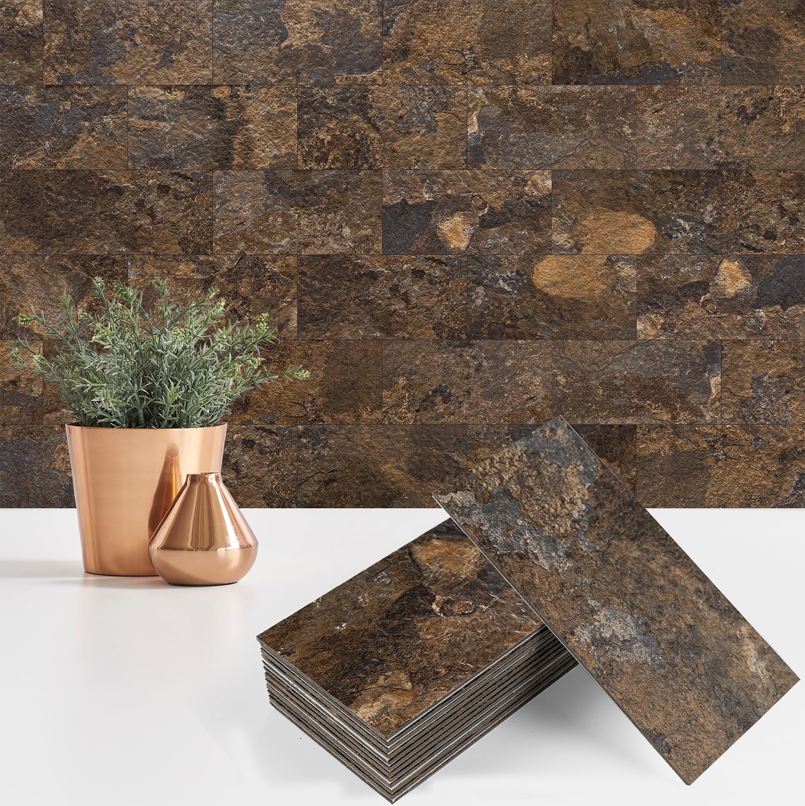 StyloVue 100 Pieces Peel and Stick Backsplash for Kitchen, 3" x 6" PVC ...