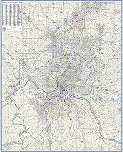 Amazon.com : Greater Cincinnati Metro Area Wall Map : Office Products