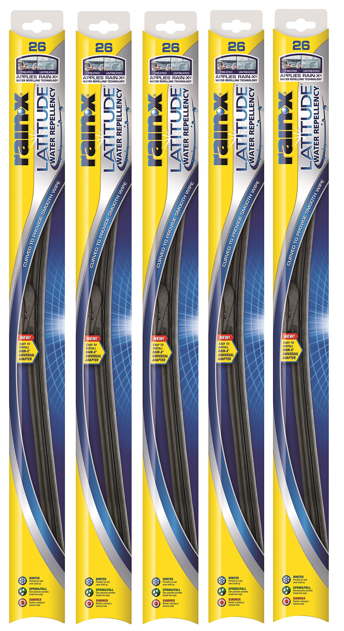 Rain-X 5079282-2-5PK Latitude 2-IN-1 Water Repellency Wiper Blade, 28 ...