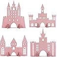 Amazon.com: 4 Pieces Castle Table Centerpiece Glitter Princess Theme ...