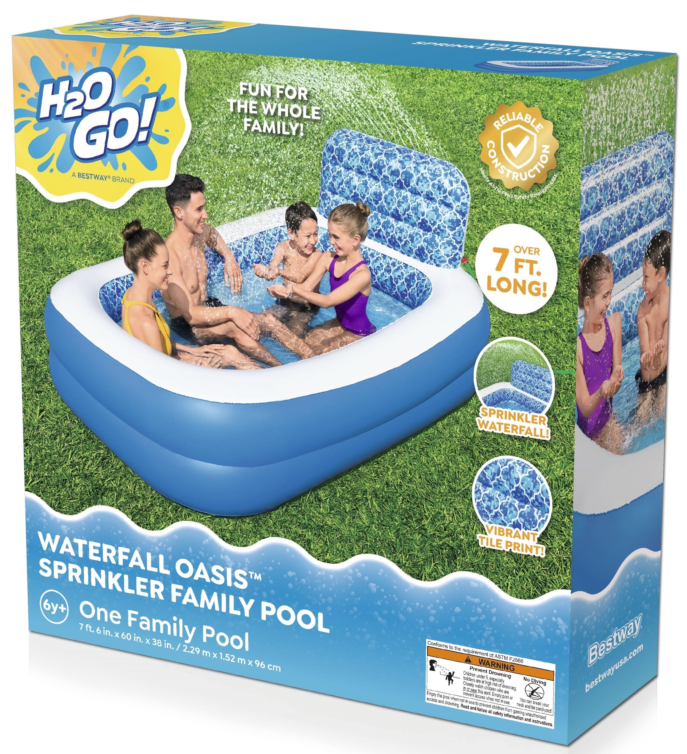 Mua Bestway H2OGO! Waterfall Oasis Inflatable Sprinkler Family Pool (7 ...