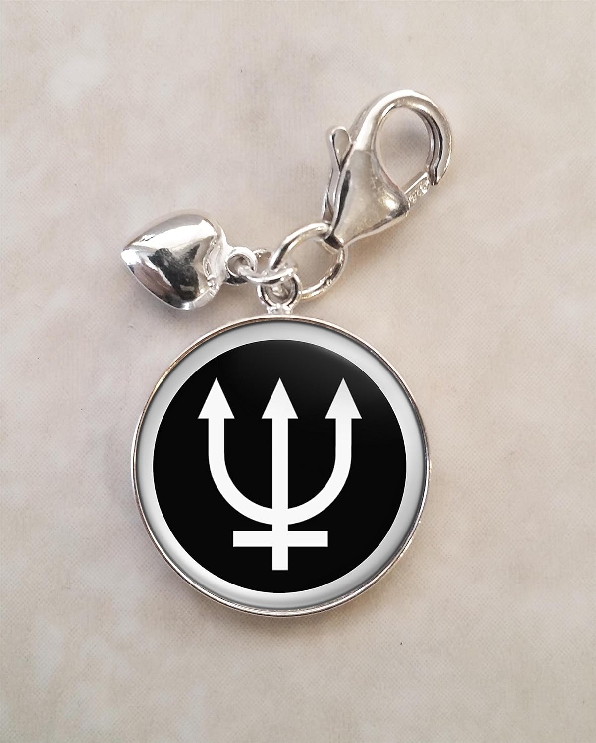 Amazon.com: Neptune Astrology Sign .925 Sterling Silver Charm: Handmade