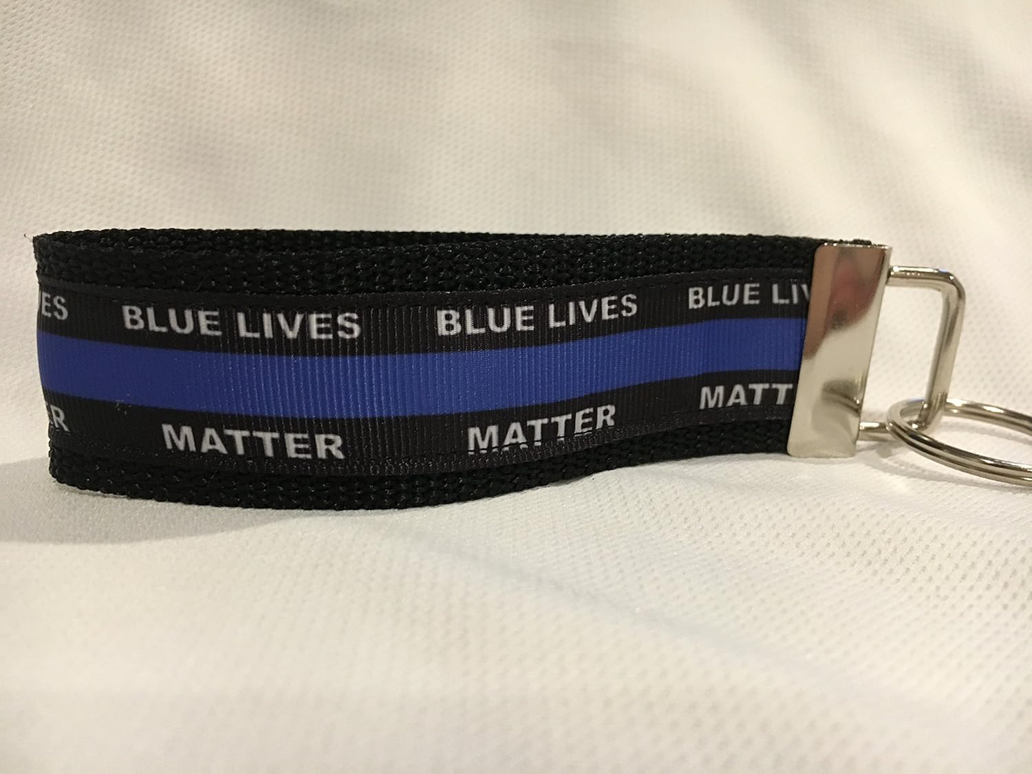 Amazon.com: Thin Blue Line Keychain, Thin Blue Line Gifts, Personalized ...