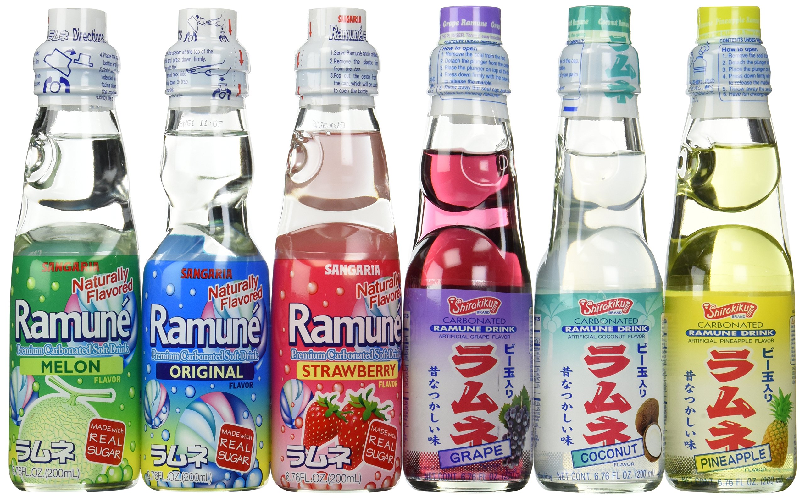 Mua Ramune Japanese Soft Drink Mix Variety 6 Flavors 6 Bottles trên ...
