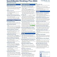 QuickBooks Desktop Pro 2023 Quick Reference Training Card - Laminated Tutorial Guide Cheat Sheet ...