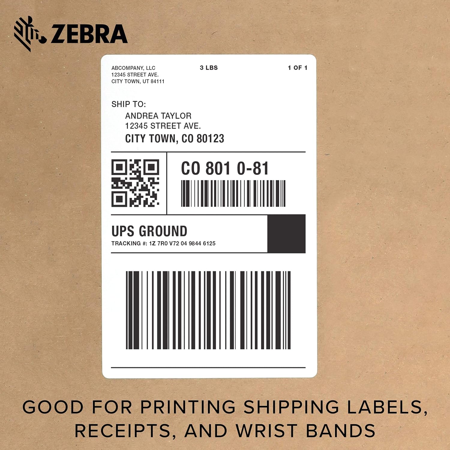 Zebra ZD410 Direct Thermal Printer Plus 2 25 X 1 25 In Z Perform 2000D 