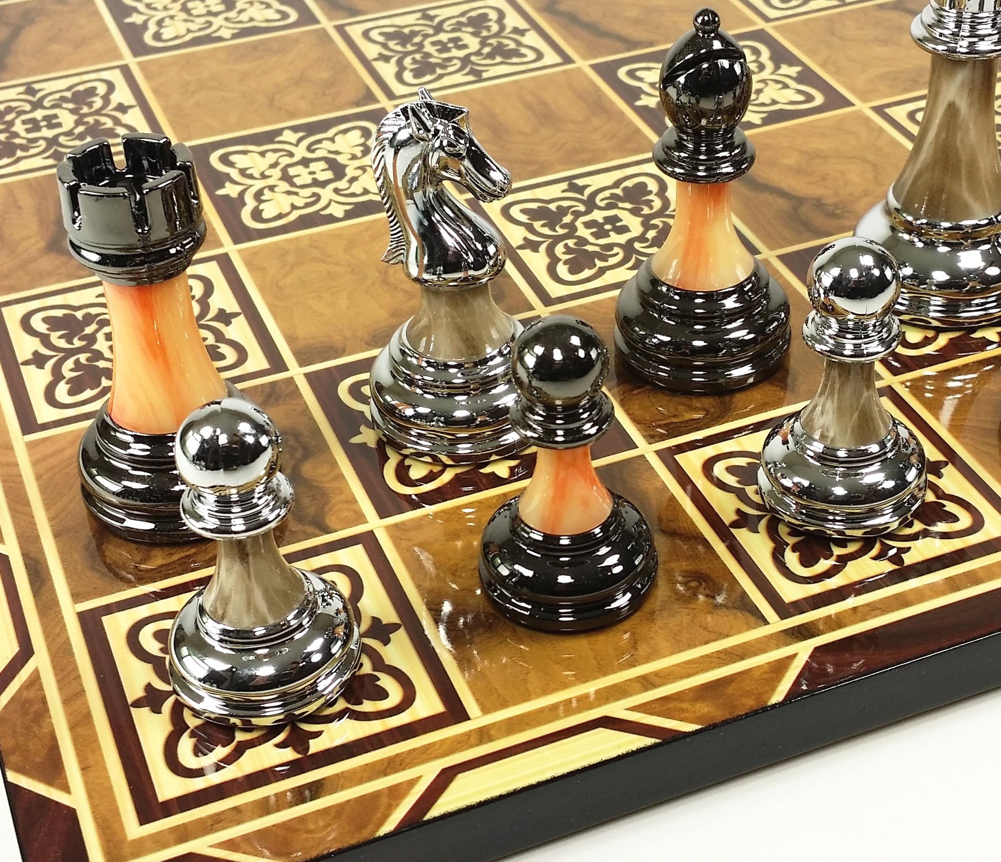 Mua Staunton Chrome & Black Chrome Pro Plastic Chess Men Set W 17 ...