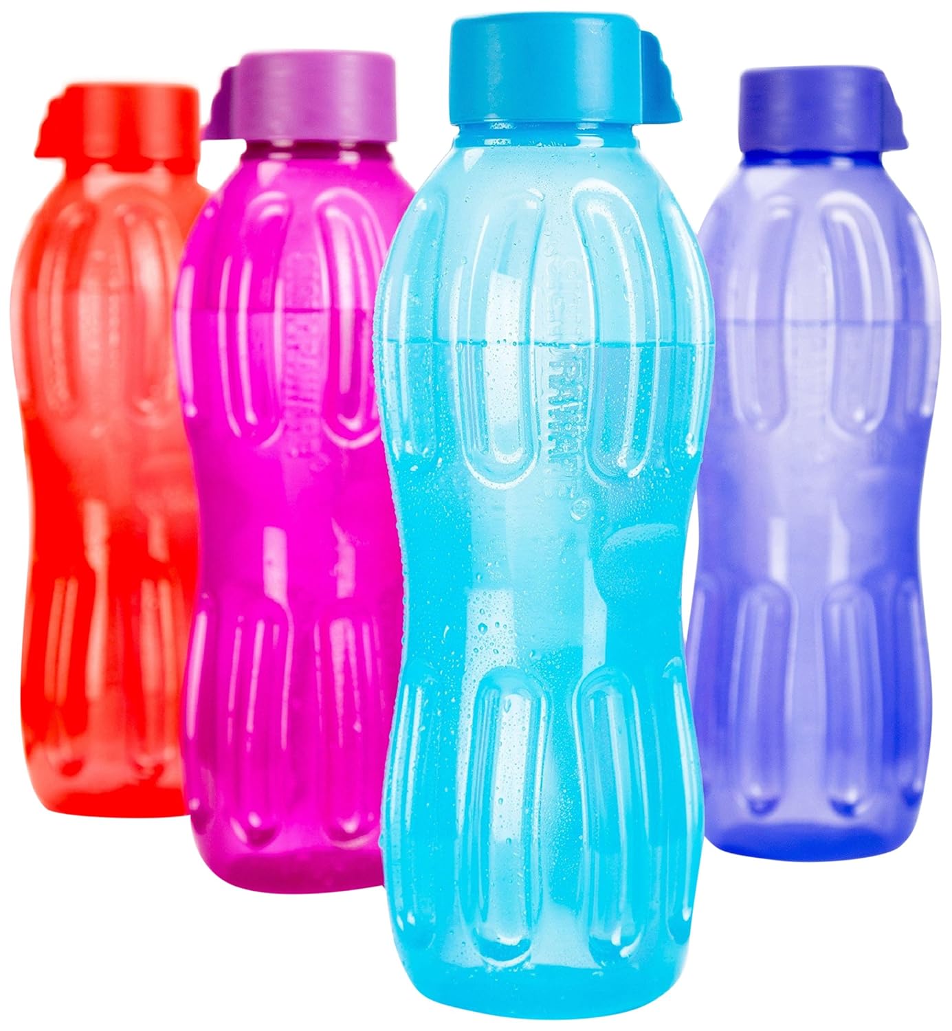 Signoraware Aqua Plastic Water Bottle Set, 1 Litre, Set of 4 ...